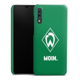 DeinDesign Galaxy A70 Handy Premium Case Smartphone Handyh&uuml;lle Schutzh&uuml;lle gl&auml;nzend Moin Official Licensed Product Sv Werder Bremen Premium Case