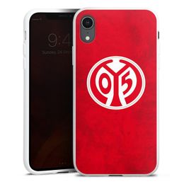 DeinDesign iPhone Xr Handy Silikon H&uuml;lle Case wei&szlig; Handyh&uuml;lle Nullf&uuml;nfer 1. Fsv Mainz 05 E.V. Official Licensed Product Silikon Case