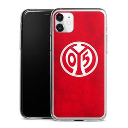 DeinDesign iPhone 11 Handy Slim Case Silikon Handyh&uuml;lle transparent H&uuml;lle extra d&uuml;nn 1. Fsv Mainz 05 E.V. Nullf&uuml;nfer Official Licensed Product Silikon Slim Case