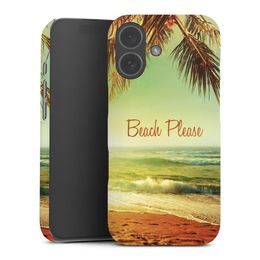 DeinDesign iPhone 17 Handy Premium Case Smartphone Handyh&uuml;lle Schutzh&uuml;lle gl&auml;nzend Beach Palm Tree Urlaub Premium Case
