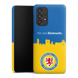 DeinDesign Galaxy A33 5G Handy Premium Case Smartphone Handyh&uuml;lle Schutzh&uuml;lle gl&auml;nzend Official Licensed Product Logo Eintracht Braunschweig Premium Case