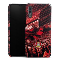 DeinDesign Galaxy A70 Handy Premium Case Smartphone Handyh&uuml;lle Schutzh&uuml;lle gl&auml;nzend Merchandise Official Licensed Product Bayer 04 Leverkusen Premium Case