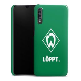 DeinDesign Galaxy A70 Handy Premium Case Smartphone Handyh&uuml;lle Schutzh&uuml;lle gl&auml;nzend Sv Werder Bremen Statement Official Licensed Product Premium Case