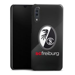 DeinDesign Galaxy A70 Handy Premium Case Smartphone Handyh&uuml;lle Schutzh&uuml;lle gl&auml;nzend Sc Freiburg Lettering Logo Premium Case