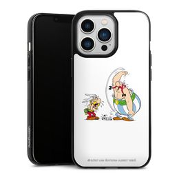 DeinDesign iPhone 13 Pro Handy Silikon H&uuml;lle Case schwarz Handyh&uuml;lle Obelix Official Licensed Product Asterix