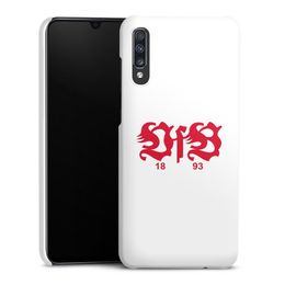 DeinDesign Galaxy A70 Handy Premium Case Smartphone Handyh&uuml;lle Schutzh&uuml;lle gl&auml;nzend Official Licensed Product Lettering Vfb Stuttgart Premium Case