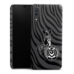 DeinDesign Galaxy A70 Handy Premium Case Smartphone Handyh&uuml;lle Schutzh&uuml;lle gl&auml;nzend Zebra Msv Duisburg Muster Premium Case