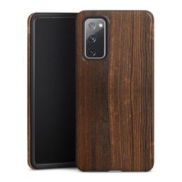 DeinDesign Galaxy S20 FE Handy Panzer Handyh&uuml;lle robuste Outdoor H&uuml;lle Schutzh&uuml;lle gl&auml;nzend Wood Nut Tree Wooden Look Tough Case