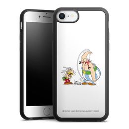 DeinDesign iPhone SE (2020) Handy Gallery Case Handyh&uuml;lle 9H Geh&auml;rtetes Glas R&uuml;ckseite H&uuml;lle Official Licensed Product Obelix Asterix Gallery Case