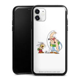 DeinDesign iPhone 11 Handy Silikon H&uuml;lle Case schwarz Handyh&uuml;lle Obelix Official Licensed Product Asterix