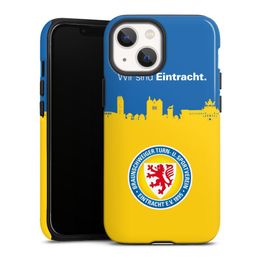 DeinDesign iPhone 13 Mini Handy Panzer Handyh&uuml;lle robuste Outdoor H&uuml;lle Schutzh&uuml;lle gl&auml;nzend Logo Eintracht Braunschweig Official Licensed Product Tough Case