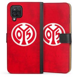 DeinDesign Galaxy A12 Handy Klapph&uuml;lle Handyh&uuml;lle aus Kunst Leder schwarz Flip Case 1. Fsv Mainz 05 E.V. Nullf&uuml;nfer Official Licensed Product Sideflip mit langer