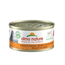 Almo Nature HFC Natural Huhn & Thunfisch Katzen-Nassfutter in Lebensmittelqualit&auml;t 6x70g