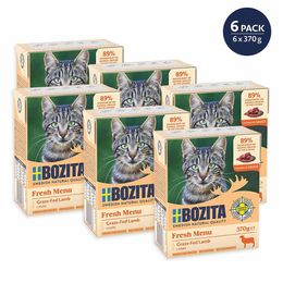Bozita H&auml;ppchen in Sauce mit Lamm Katzen-Nassfutter getreidefrei 6x370 g
