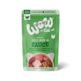 WOW Cat Huhn in Sauce Katzen-Nassfutter getreidefrei 8x85g