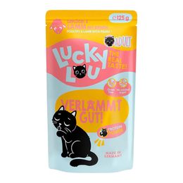 Lucky Lou Lifestage Adult Gefl&uuml;gel & Lamm Katzen-Nassfutter getreidefrei 16x125g