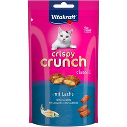 Vitakraft Crispy Crunch mit Lachs Katzensnacks ohne Zuckerzusatz 4x60g