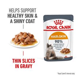 Royal Canin Hair & Skin Gravy Katzen-Nassfutter Fellgesundheit 48x85g