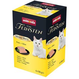 animonda vom Feinsten Adult Mildes Men&uuml; Pute + K&auml;se Katzen-Nassfutter ohne Getreide, Zucker und Soja 6x100g