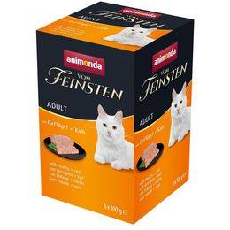 animonda vom Feinsten Adult mit Gefl&uuml;gel + Kalb Katzen-Nassfutter getreidefrei 6x100g