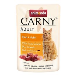 animonda Carny Adult Rind + Huhn Katzen-Nassfutter ohne Getreide 24x85g
