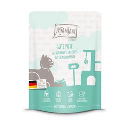 MjAMjAM Quetschie gute Pute an ged&auml;mpftem K&uuml;rbis Katzen-Nassfutter getreidefrei 6x300g