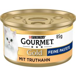 Gourmet Gold Feine Pastete mit Truthahn Katzen-Nassfutter ohne k&uuml;nstliche Farbstoffe 24x85g