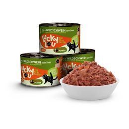 Lucky Lou Lifestage Adult Rind & Wildschwein Katzen-Nassfutter getreidefrei 24x200g