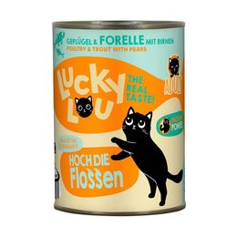 Lucky Lou Lifestage Adult Gefl&uuml;gel & Forelle Katzen-Nassfutter getreidefrei 6x400g