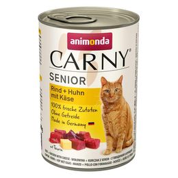 animonda Carny Senior Rind, Huhn mit K&auml;se Katzen-Nassfutter getreidefrei 6x400g