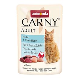 animonda Carny Adult Huhn + Thunfisch Katzen-Nassfutter ohne Getreide, Zucker und Soja 12x85g