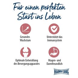 Happy Dog Supreme Sensible Junior Huhn, Lachs & Kartoffel Hunde-Trockenfutter getreidefrei 2x10kg