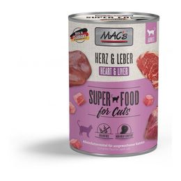 MAC's Cat Fleischmen&uuml; Herz und Leber Katzen-Nassfutter ohne Getreide 6x400g