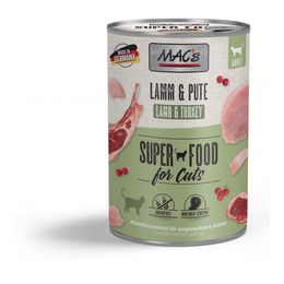 MAC's Cat Fleischmen&uuml; Lamm und Pute Katzen-Nassfutter getreidefrei 12x400g