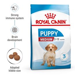 Royal Canin MEDIUM Puppy Trockenfutter f&uuml;r Welpen mittelgro&szlig;er Hunderassen 15kg