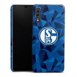 DeinDesign Galaxy A70 Handy Premium Case Smartphone Handyh&uuml;lle Schutzh&uuml;lle gl&auml;nzend Camouflage Fc Schalke 04 Muster Premium Case