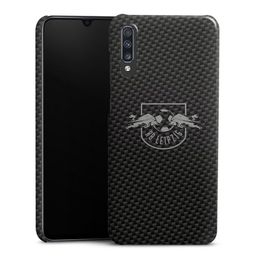 DeinDesign Galaxy A70 Handy Premium Case Smartphone Handyh&uuml;lle Schutzh&uuml;lle gl&auml;nzend Rb Leipzig Carbon Metallic Look Premium Case