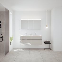 Burgbad Fiumo 2.0 Schrank mit Doppelwaschtisch, mit Spiegelschrank, SHGZ142LF6923FOT2C0001G0200,