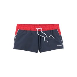 Kangaroos Damen Badeshorts, marine-hellrot, Gr&ouml;&szlig;e 34