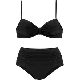 Lascana Damen B&uuml;gel-Bikini, schwarz, Gr&ouml;&szlig;e 42C