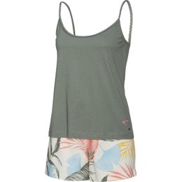 Vivance Dreams by Lascana Damen Shorty, khaki-gemustert, Gr&ouml;&szlig;e 40/42