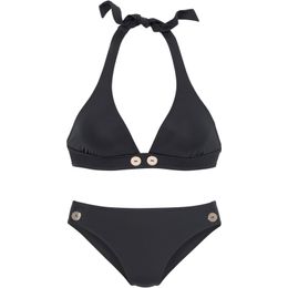 Vivance Damen Triangel-Bikini, schwarz, Gr&ouml;&szlig;e 40A/B