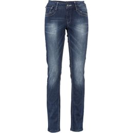 Heine Witt Damen R&ouml;hrenjeans mit Bauchweg-Effekt, blue denim, Gr&ouml;&szlig;e 25