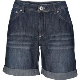 Heine Witt Damen Jeansshort mit Beinaufschlag, dark denim, Gr&ouml;&szlig;e 46