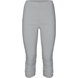 Heine Witt Damen Caprihose mit Abn&auml;hern am Knie, grau, Gr&ouml;&szlig;e 50