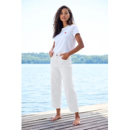 Buffalo Damen Ankle-Jeans, white, Gr&ouml;&szlig;e 36