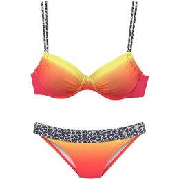 Kangaroos Damen B&uuml;gel-Bikini, orange-gelb, Gr&ouml;&szlig;e 36D