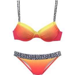 Kangaroos Damen B&uuml;gel-Bikini orange-gelb Gr&ouml;&szlig;e 42F