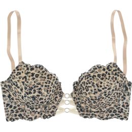Lascana Damen Push-up-BH, leodruck, Gr&ouml;&szlig;e 80C