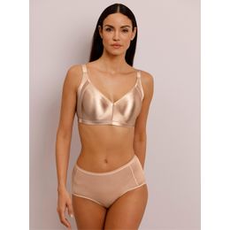 Naturana Damen Minimizer-BH ohne B&uuml;gel in Glanz-Optik, sand, Gr&ouml;&szlig;e 90C